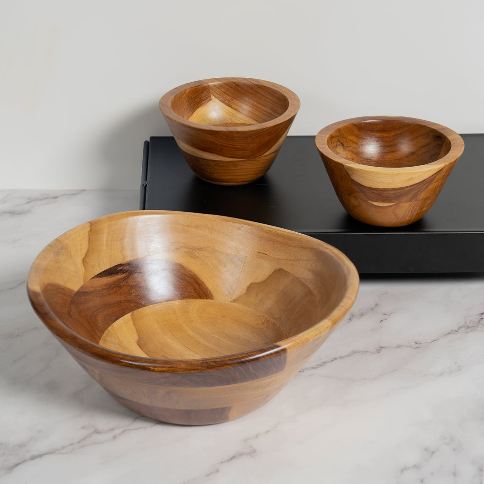 Trio Bowl Collection - Set of Wooden Bowls – andCetra